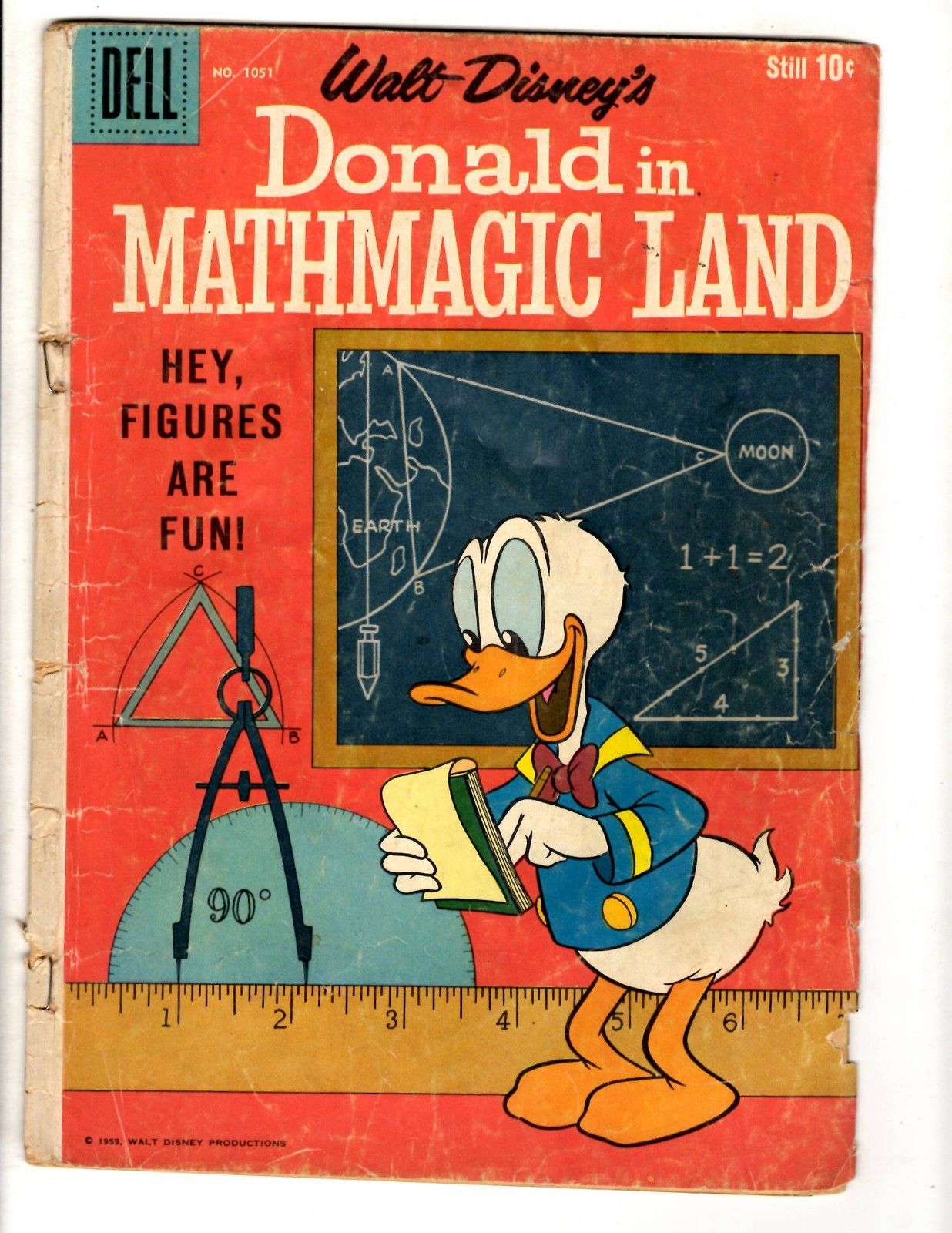 Four Color # 1051 VG Dell Comic Book Silver Age Movie Donald Mathmagic ...