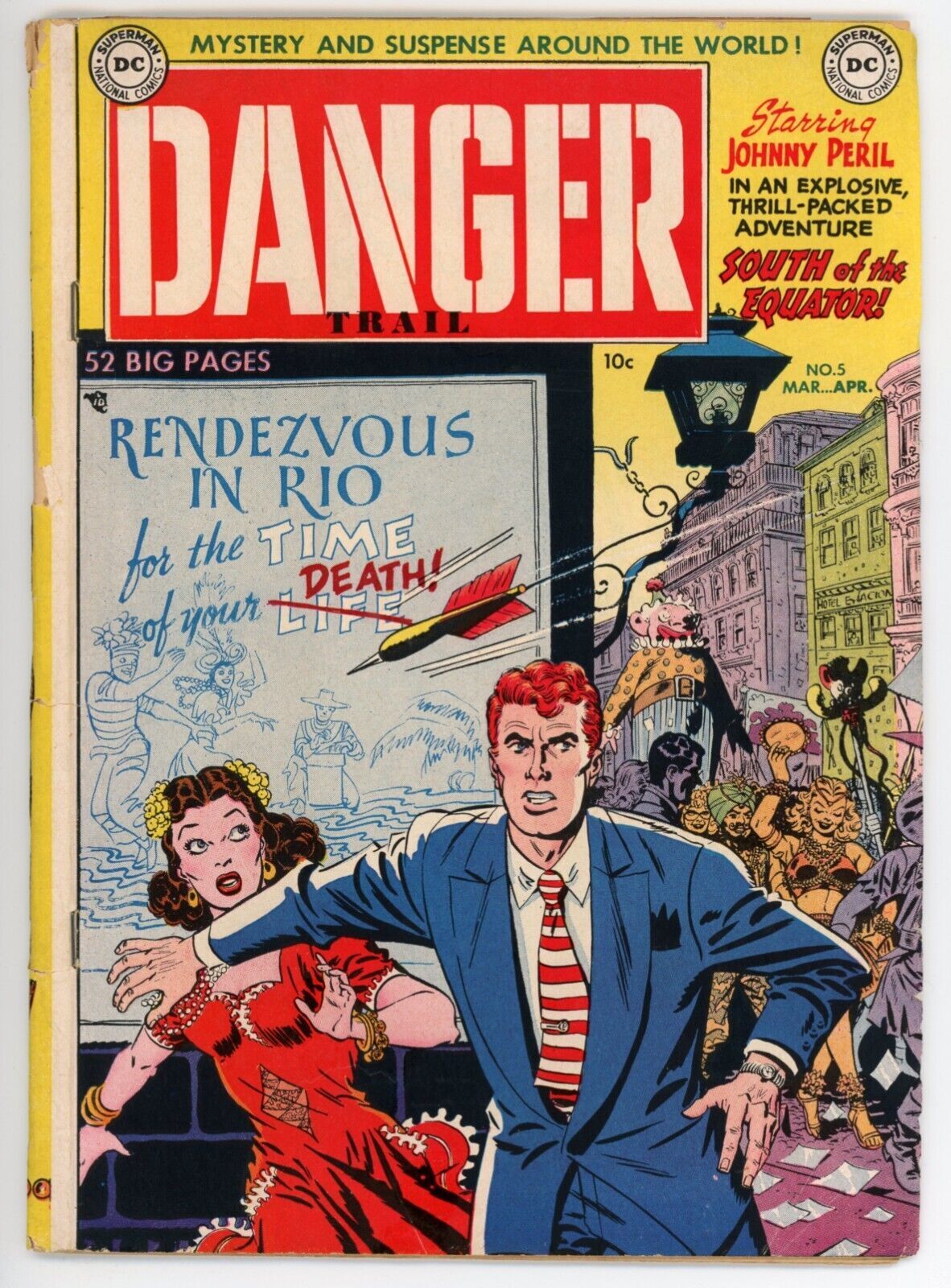 Danger Trail 5 VGFN 5.0 DC 1951 Golden Age Johnny Peril Alex Toth Last ...