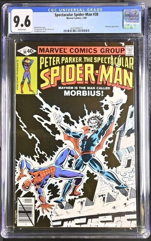 Spectacular Spider-Man #38 CGC 9.6 Morbius SAL Buscema White Pages 5015 ...