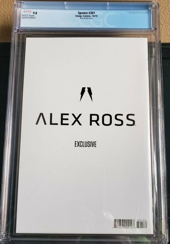 Spawn #301 (Image 2019) 1/666 Alex Ross Sketch Variant NM/MT CGC 9.8 ...
