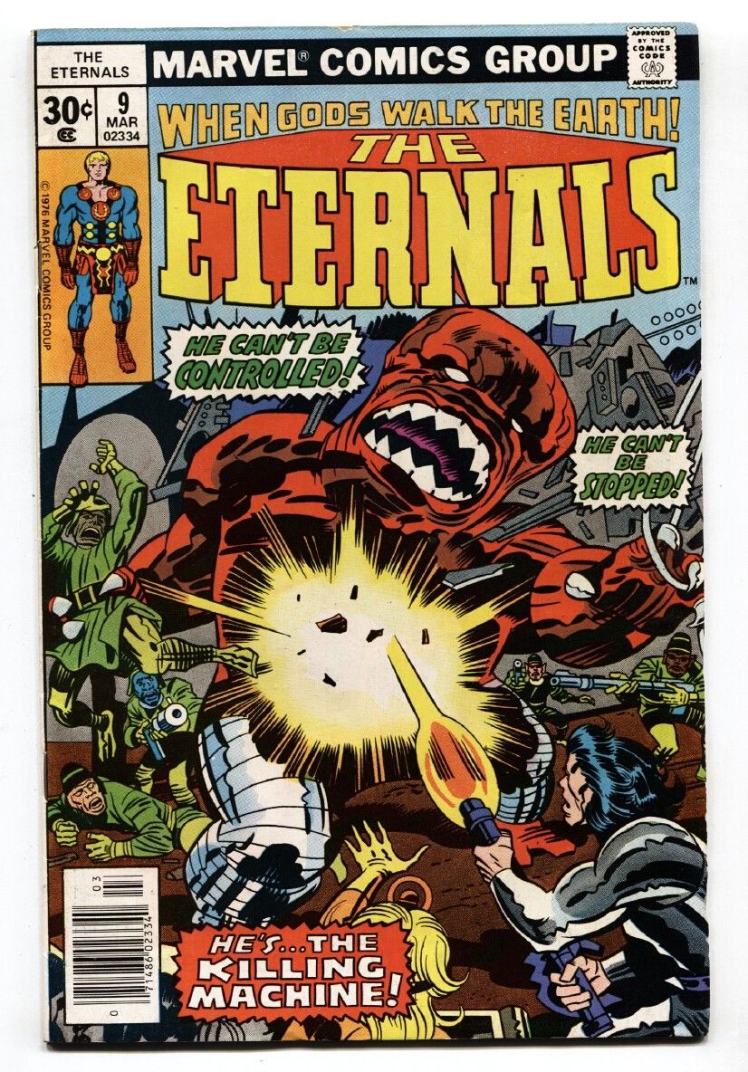 THE ETERNALS #9 Karkas cover-Comic Book Marvel 1976 | Comic Books ...