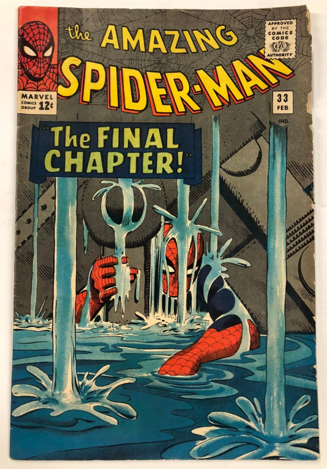SPIDERMAN 33 (Feb 1966) one of THE great cover/story sequences of all ...