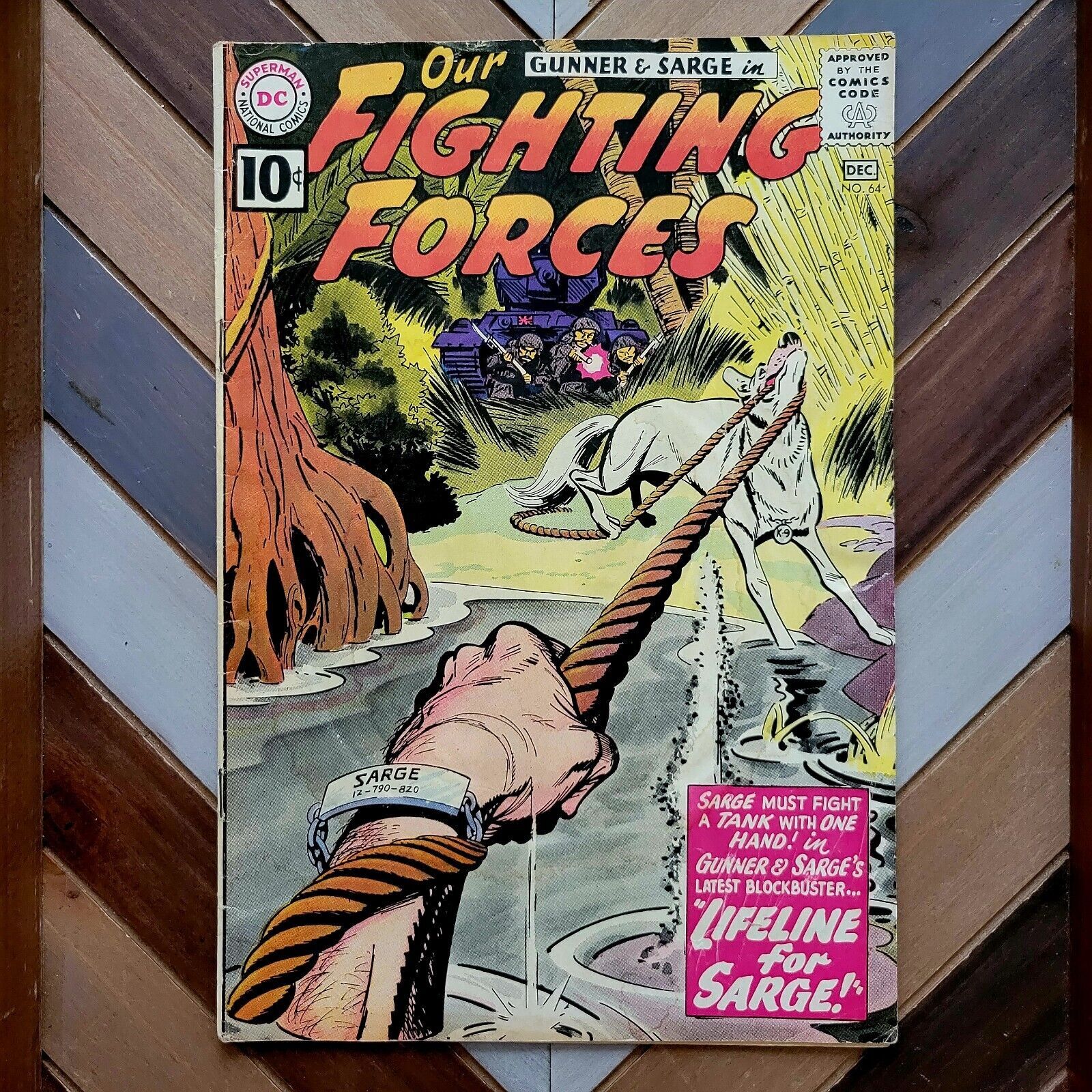 OUR FIGHTING FORCES #64 G/VG (DC 1961) "Lifeline For Sarge" Last 10 ...