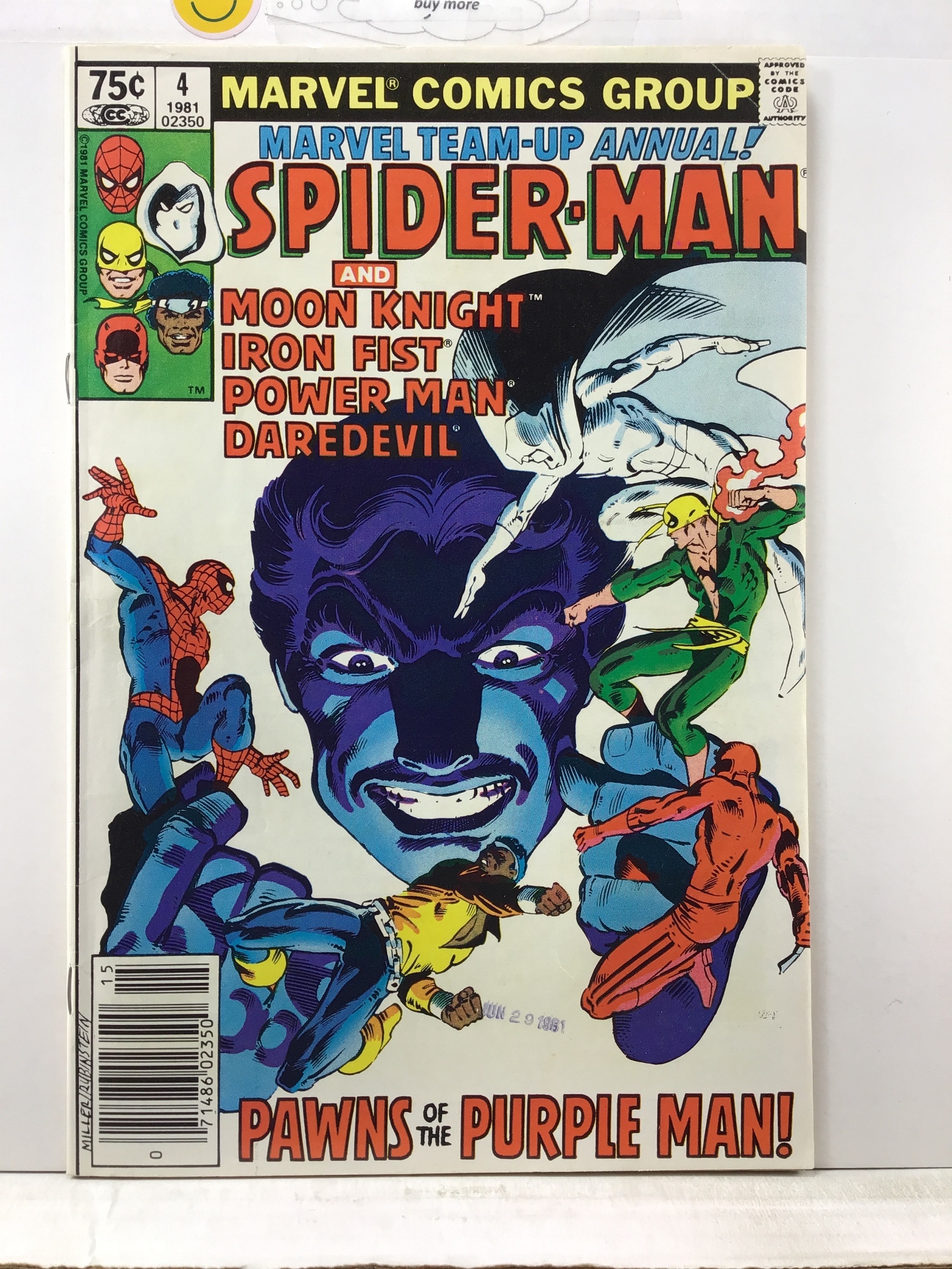 Marvel Team-Up Annual #4 (1981) Spider-Man moon knight iron first ...
