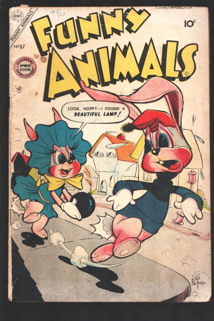 Funny Animals #87 1954-Charlton-Al Fago art-Hoppy-Sherlock The Monk ...