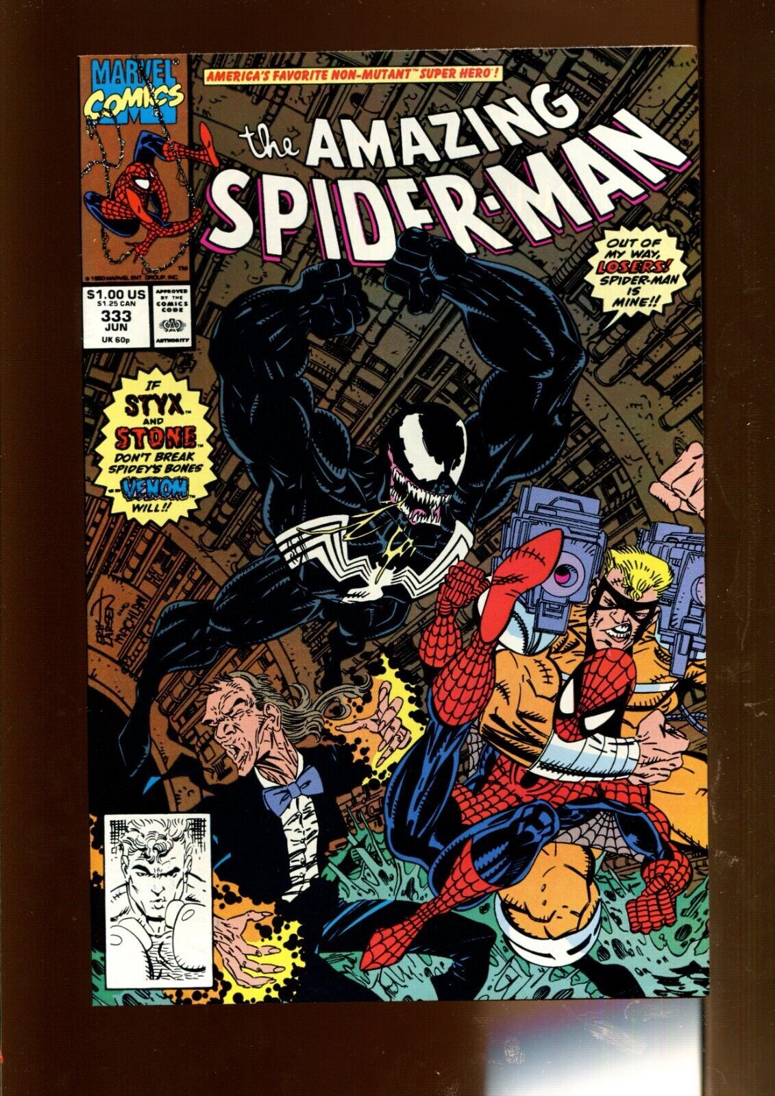 Amazing Spiderman #333 - Erik Larsen Cover Art. Venom Appearance. (9.2 ...
