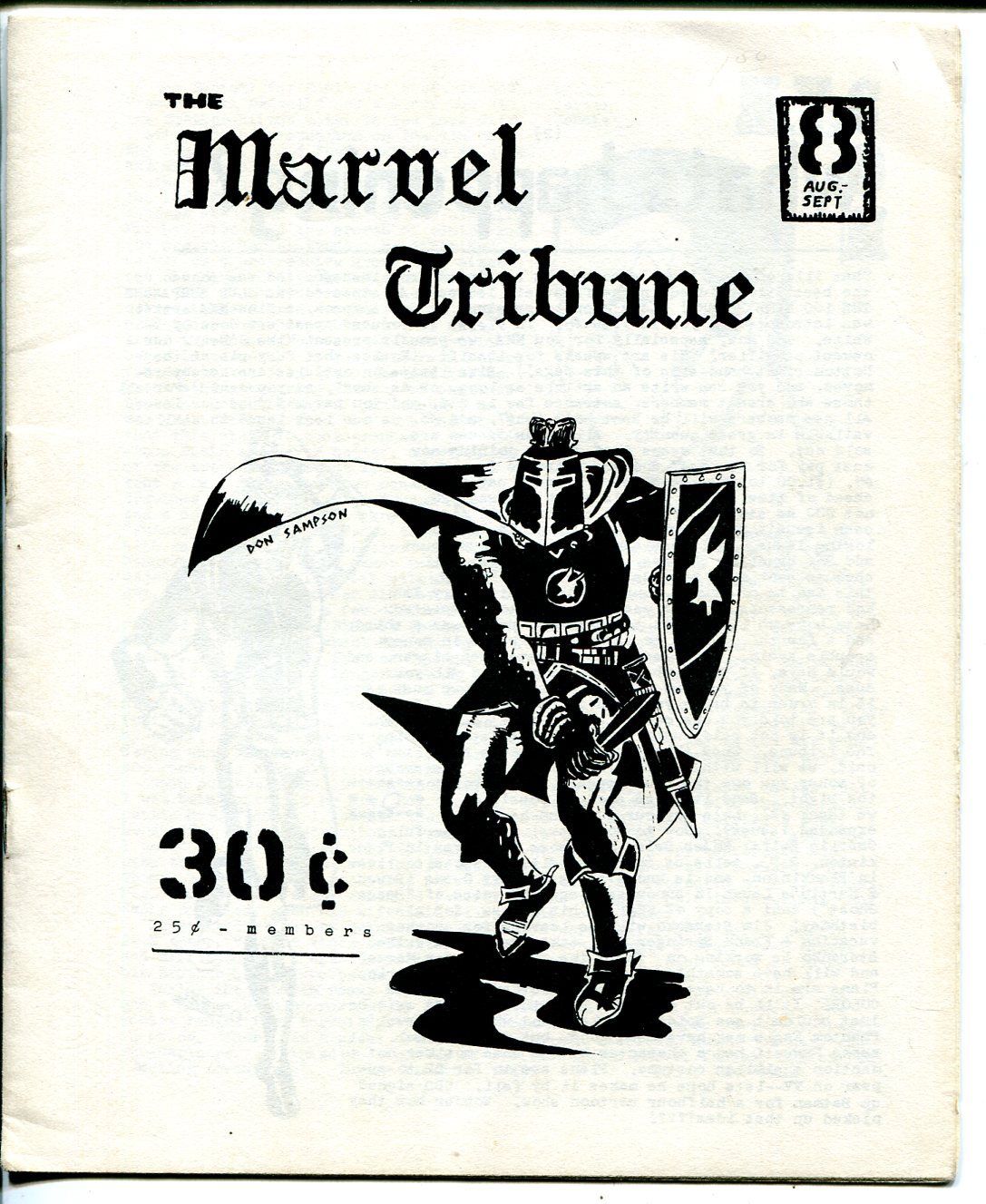 Marvel Tribune #8 1968-Ron Liberman-Black Knight cover-Stan Lee photo ...
