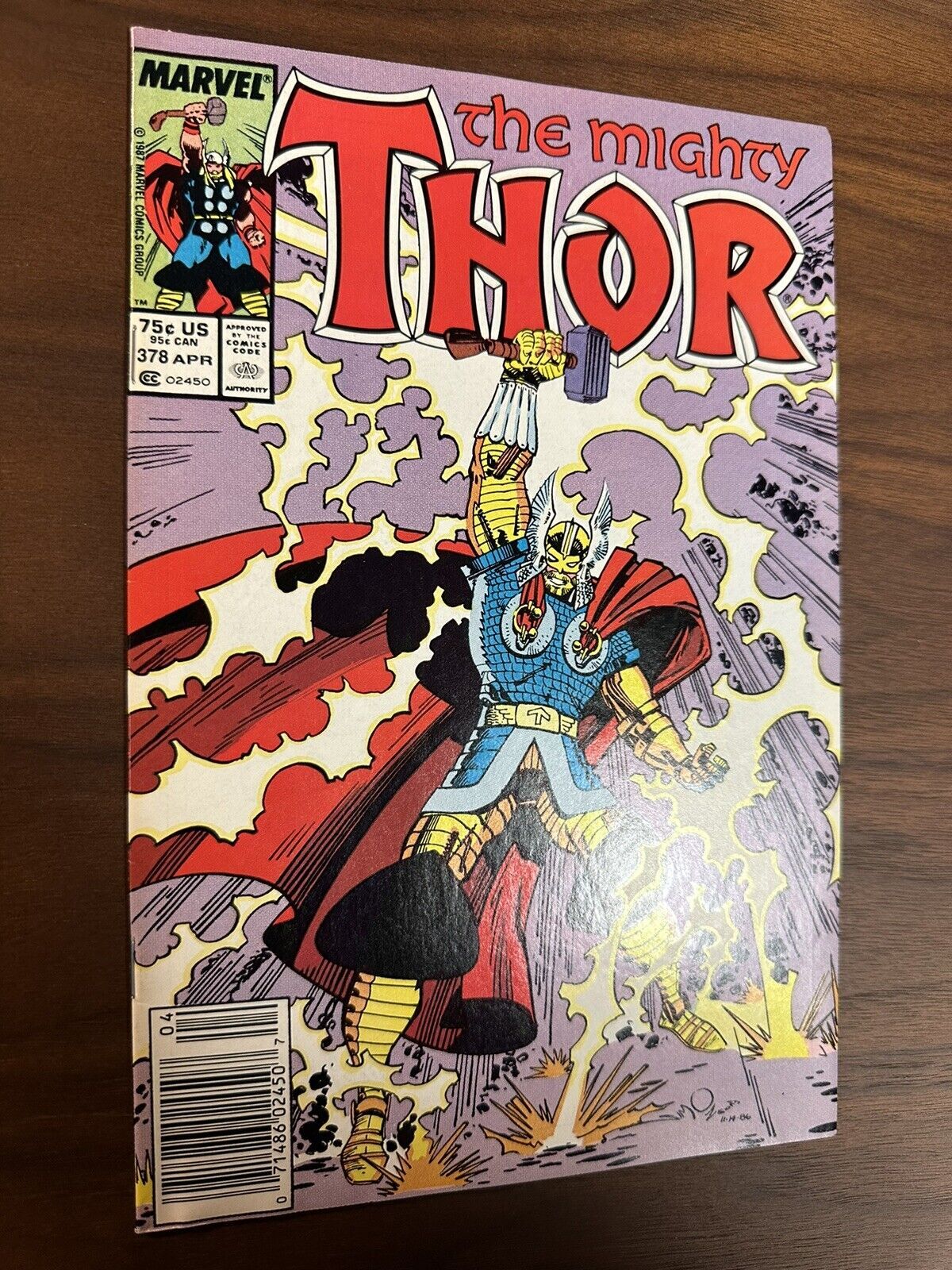 Thor #378 FN/VF Debut of New Thor Armor (Marvel 1987) Newsstand | Comic ...