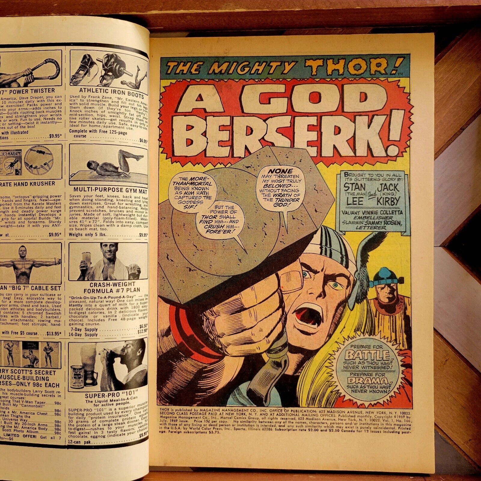 THOR #166 FN (Marvel 1969) Battle vs HIM in his 2nd full appearance ...