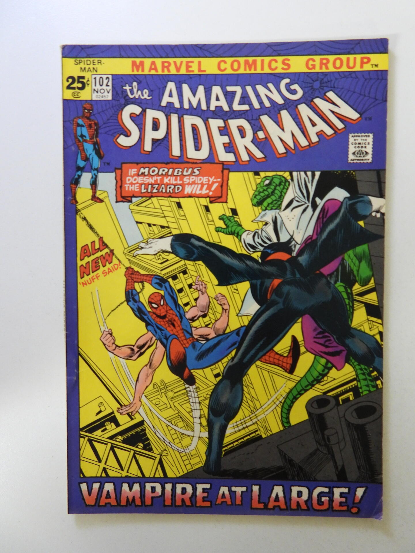 The Amazing Spider-Man #102 2nd appearance of Morbius FN/VF condition ...