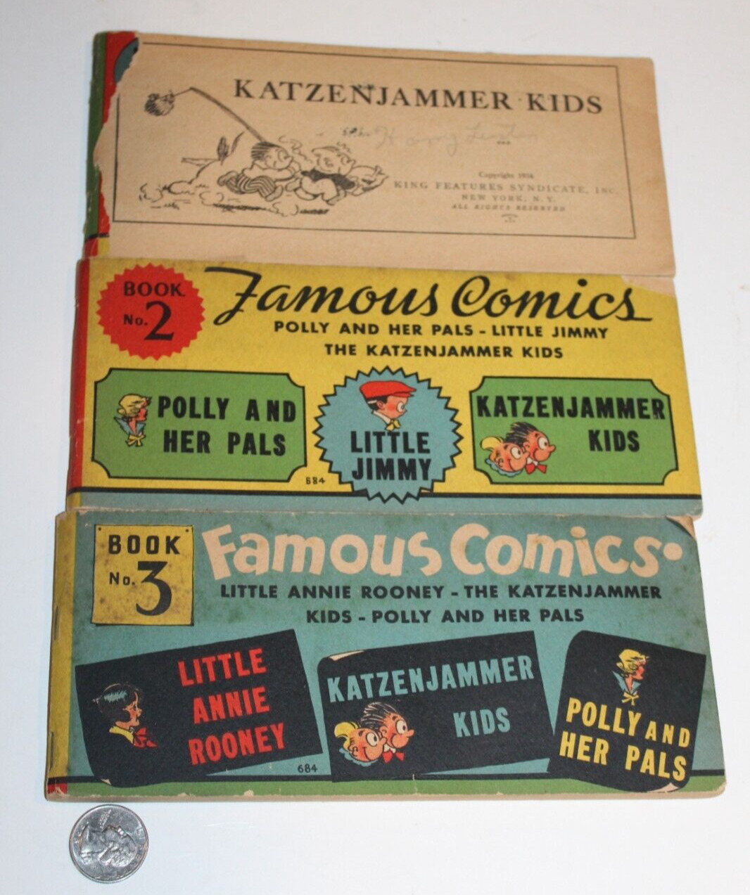 RARE Famous Comics Box Set 1934 Book 1 2 3 Katzenjammer Kids Little ...