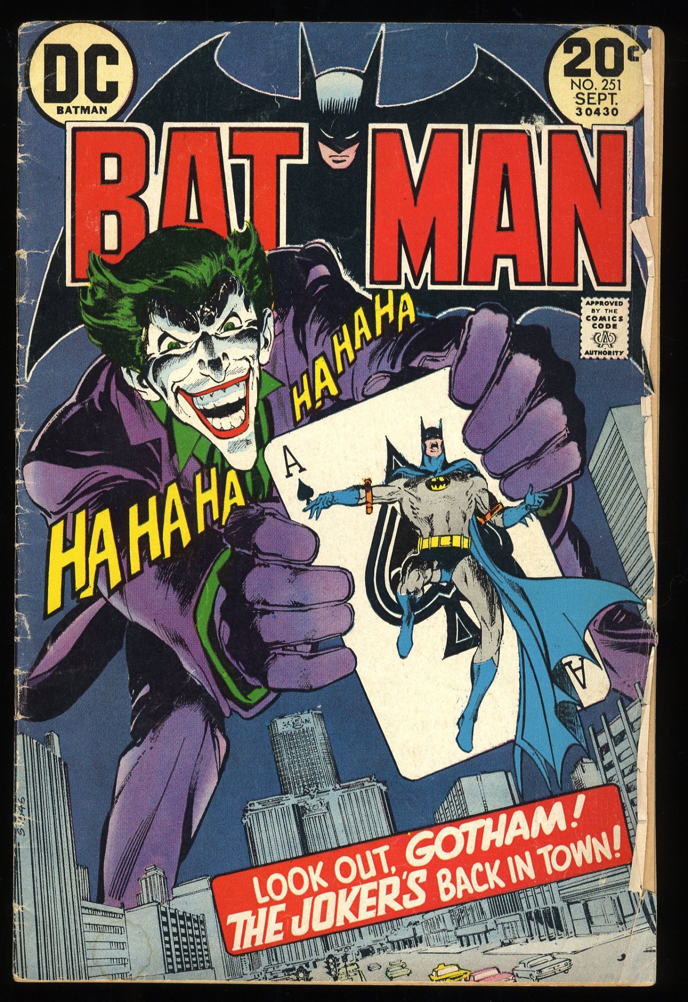 Batman #251 GD+ 2.5 Classic Neal Adams Joker Cover! | Comic Books ...