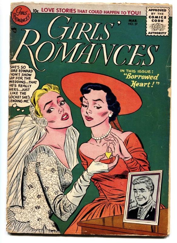 Girls' Romances #37 comic book 1956 DC-wedding cover | Comic Books ...