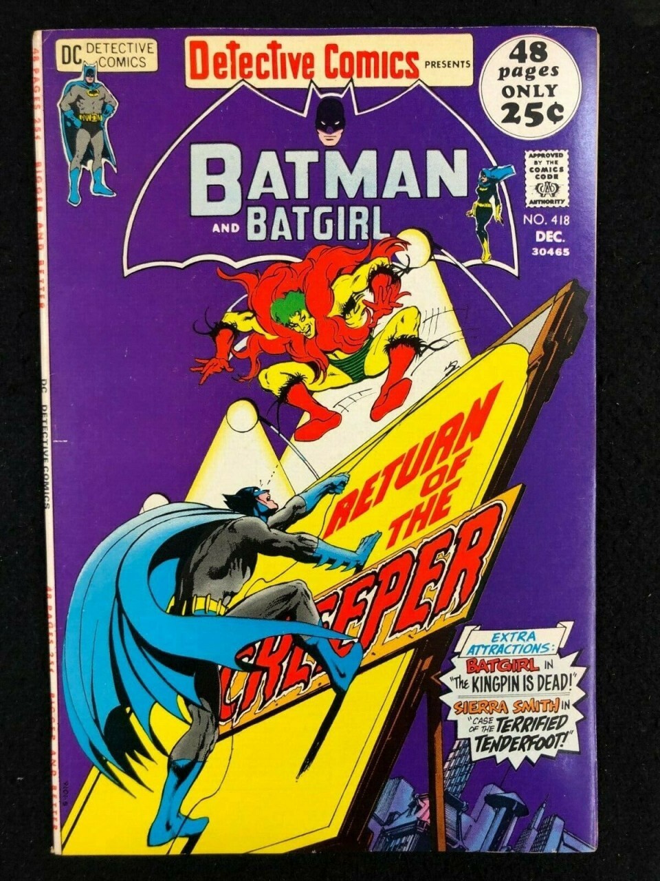Detective Comics (1937) #418 VF- (7.5) Batman Batgirl Neal Adams Cover ...