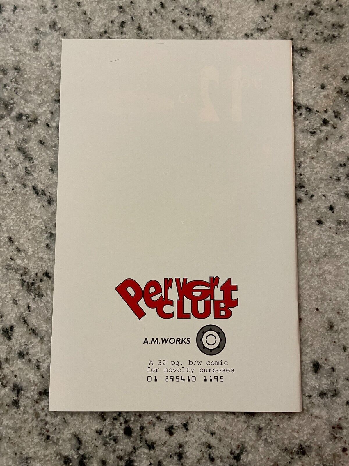 Pervert Club # 1 NM A.M. Works Indy Comic Book Will Allison J975 ...