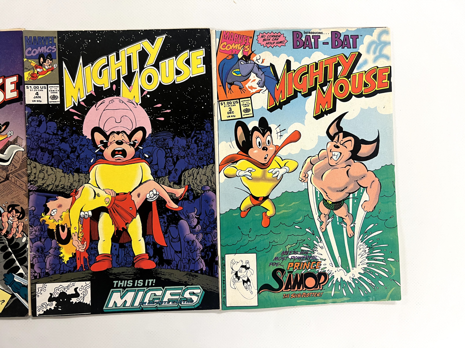 3 Mighty Mouse Marvel Comic Books#6 7 8 Avengers Defenders Hulk X-Men ...