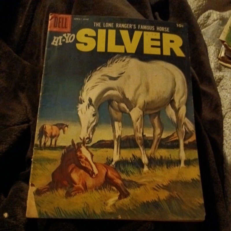 Dell LONE RANGERS FAMOUS HORSE HI-YO SILVER #26 silver age 1958 The ...