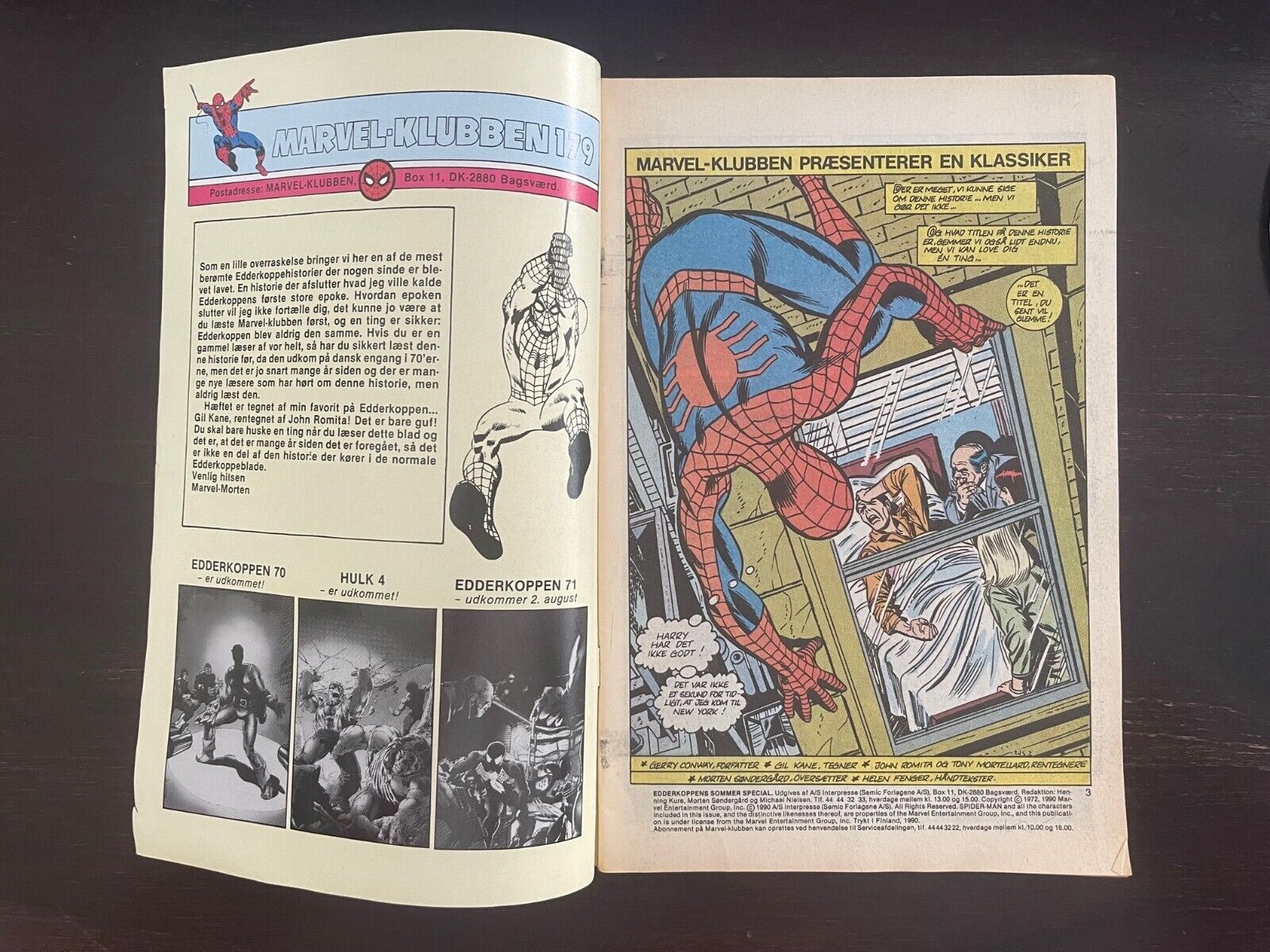 Amazing Spider-Man #121 Foreign Danish Edition Edderkoppen Sommer 1990 ...