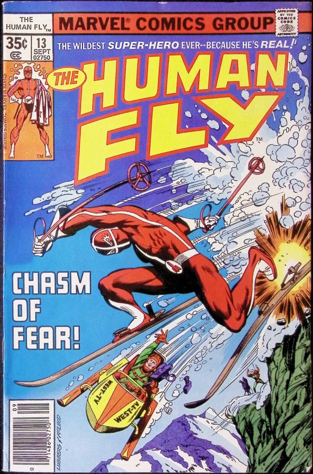 HUMAN FLY Comic Issue 13 — Stuntman Hero Bill Mantlo — 1978 Marvel ...