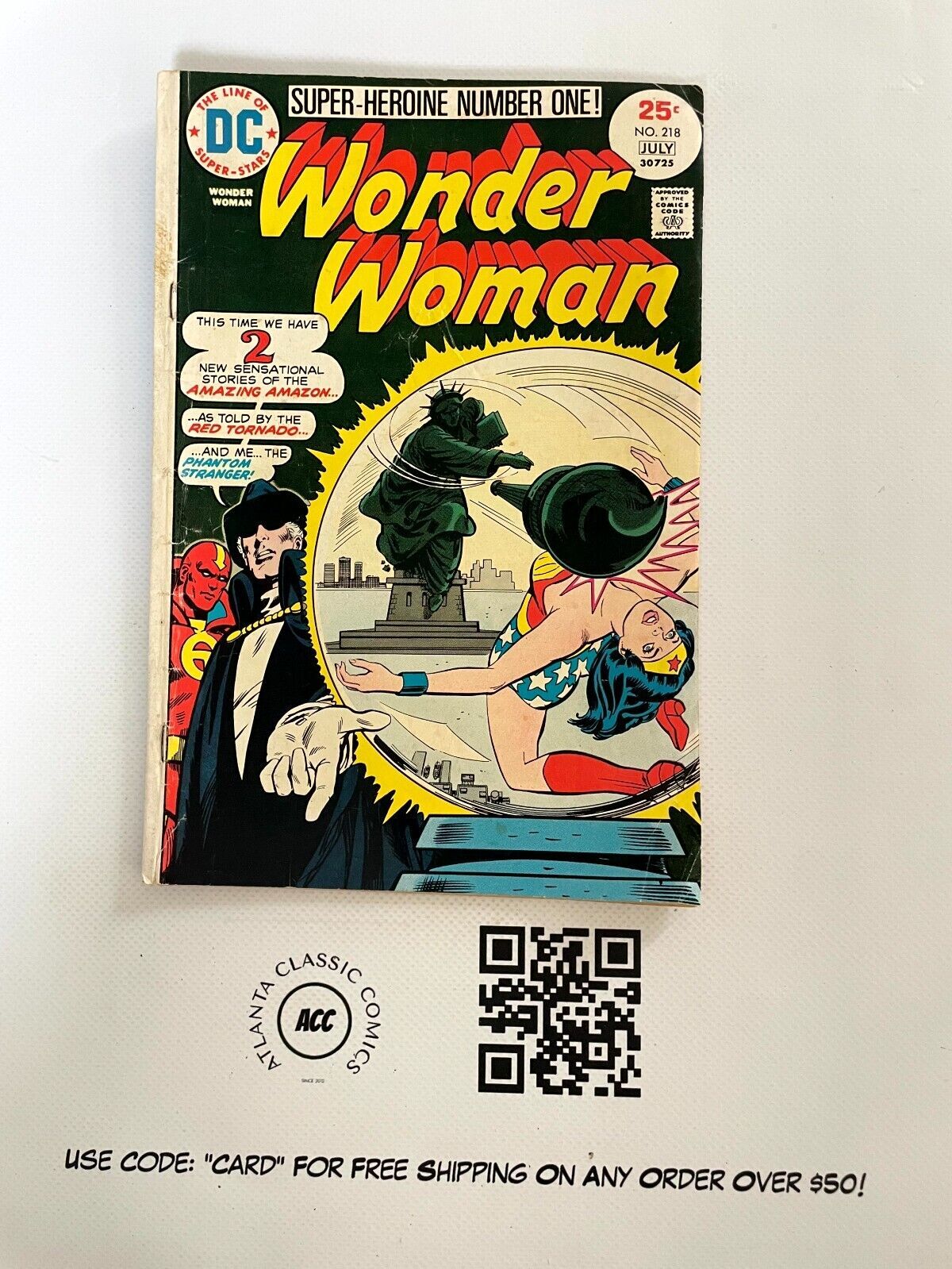 Wonder Woman # 218 VG DC Comic Book Superman Batman Flash Joker Robin 6 ...