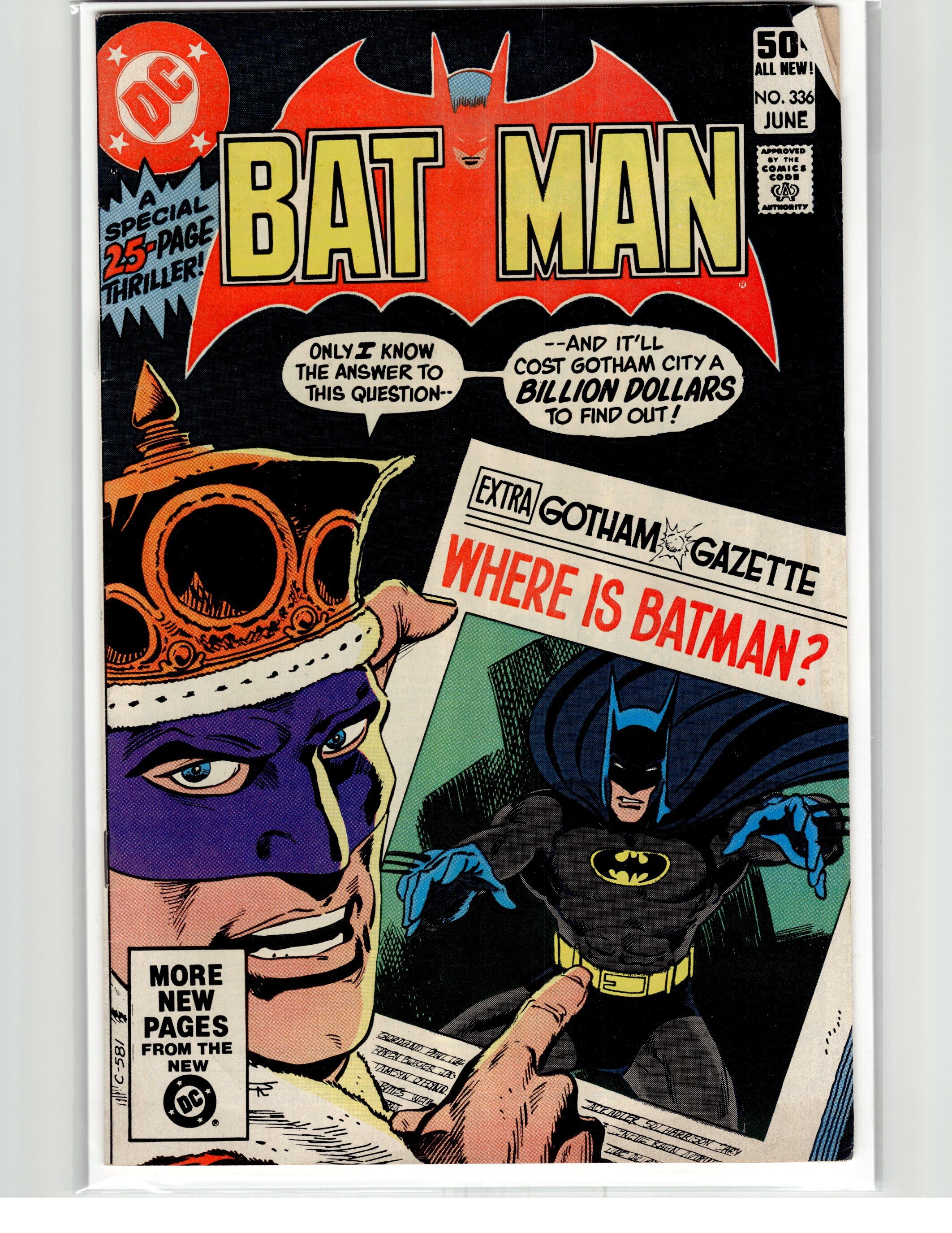 Batman #336 (1981) Batman | Comic Books - Bronze Age, DC Comics, Batman ...