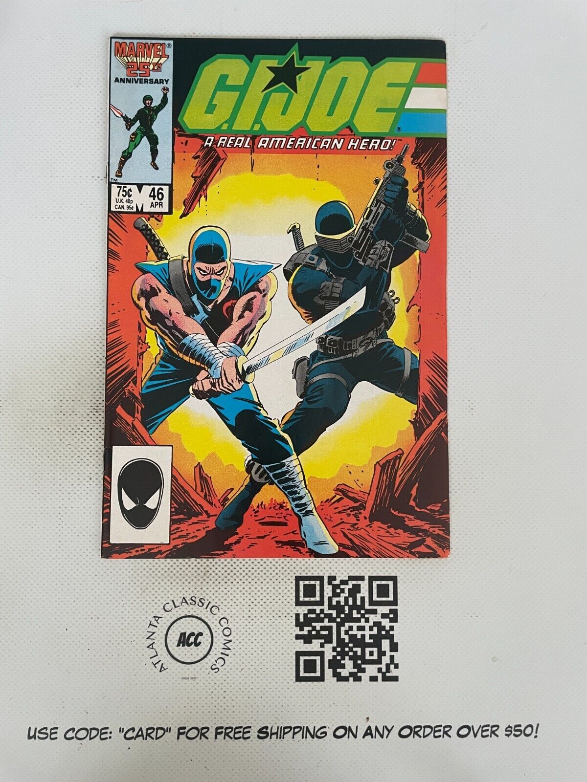 G.I. Joe # 46 NM Marvel Comic Book Baroness Duke Snake Eyes Cobra ...
