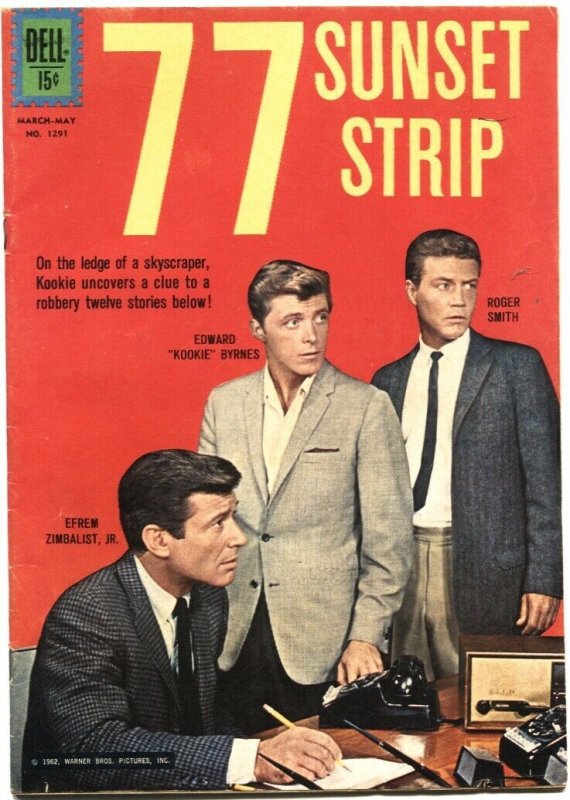77 Sunset Strip-Four Color #1291-Dell-1962-Efrem Zimbalist JR | Comic ...