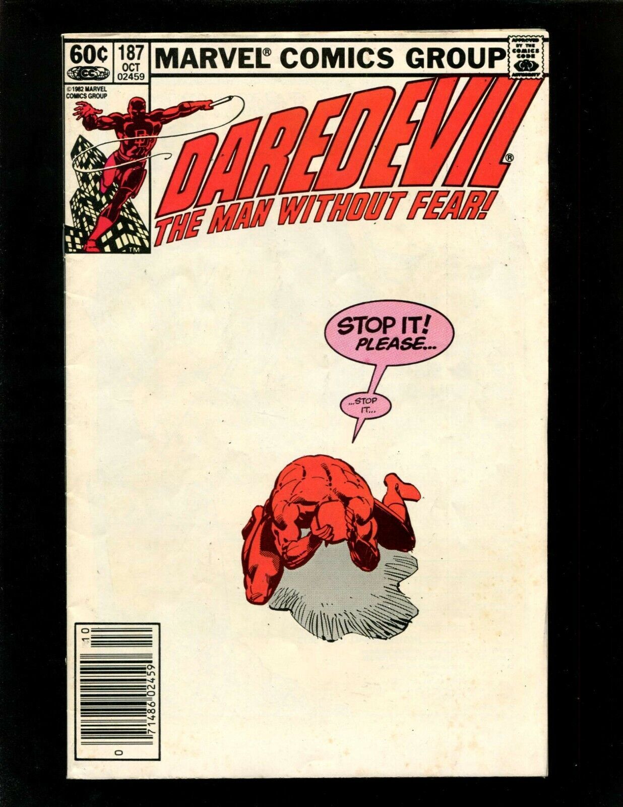 Daredevil #187 (Newsstand) FN Miller Black Widow Nick Fury Stick Kirigi ...