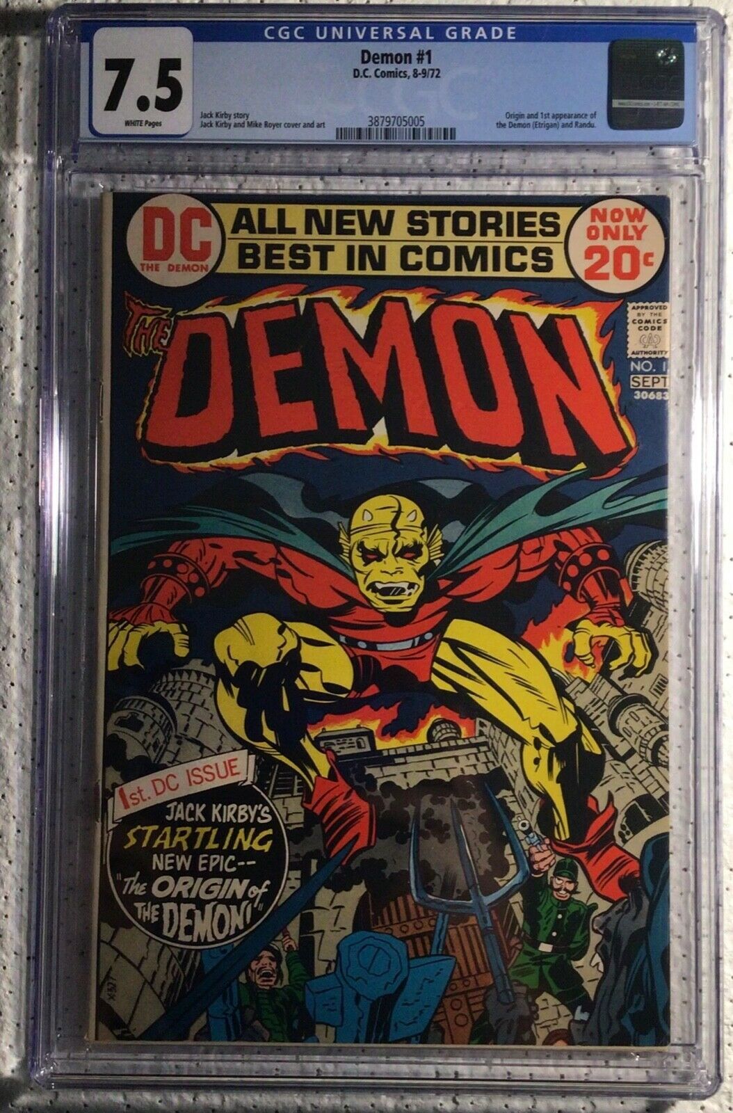 D.C. Comics, Demon #1, CGC 7.5, 1st Etrigen, Justice League Dark! Look ...