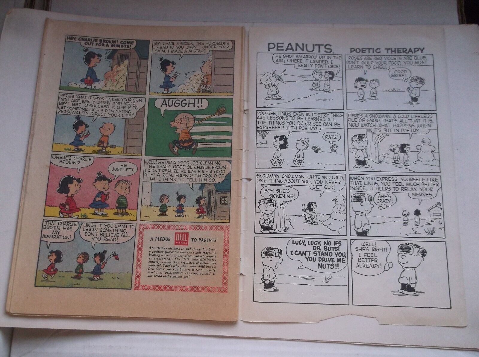 Dell: Peanuts #6, (Charlie Brown, Snoopy & the Gang), Rare/Htf, 1960 ...