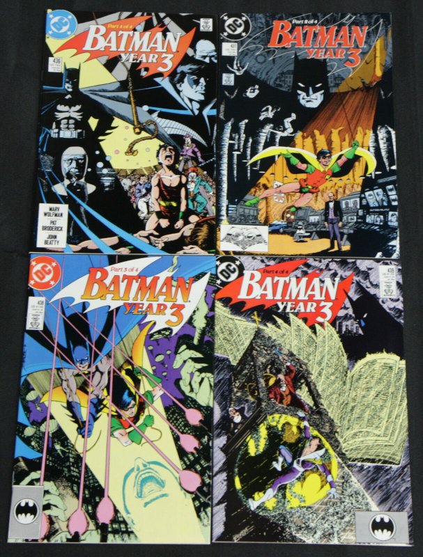 Vintage DC Copper Age BATMAN 4pc Count Comic Lot 9.2OB YEAR THREE 1st ...