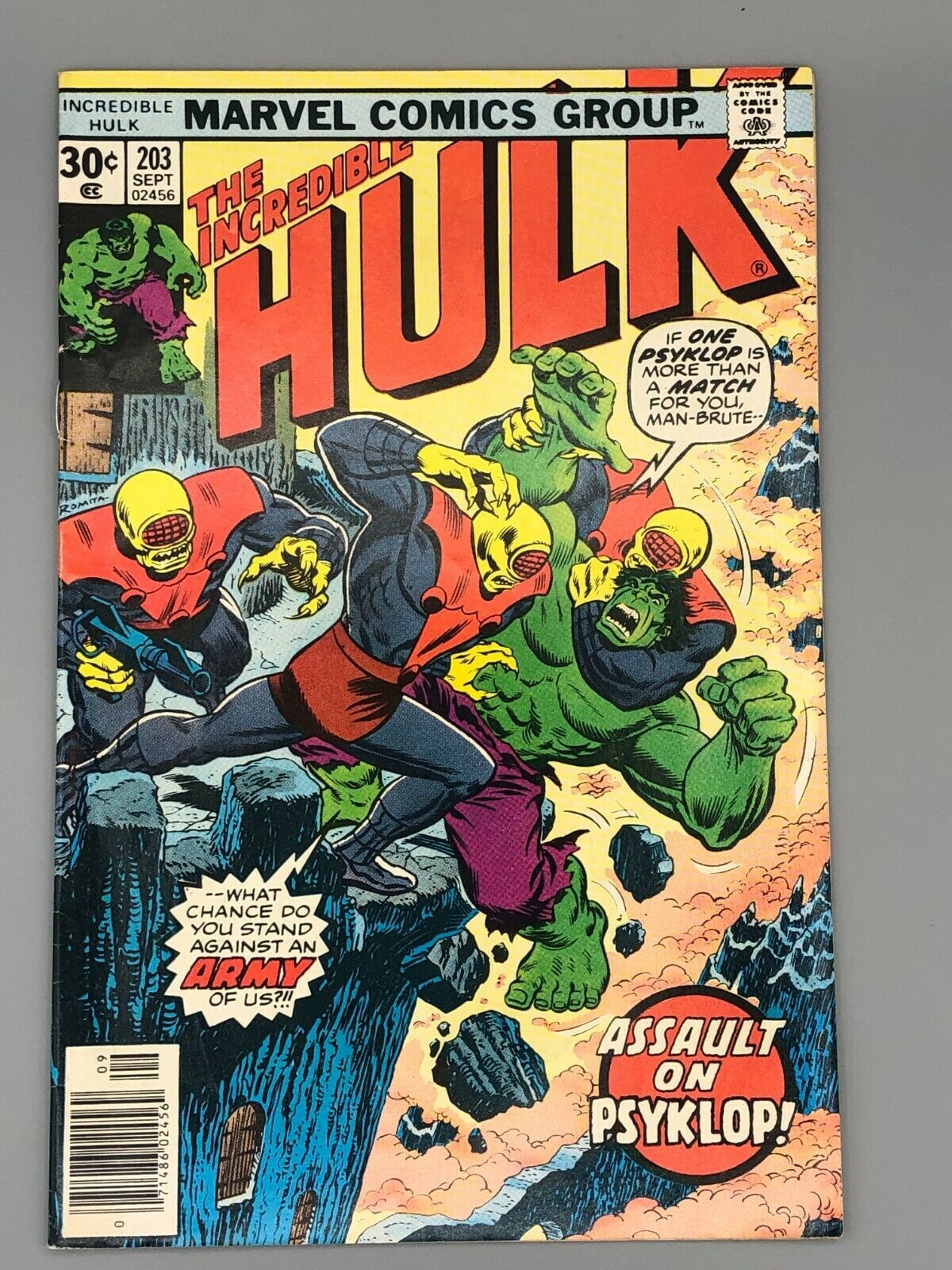 INCREDIBLE HULK #203 (1976) FN/VF - Assault On Psyklop ~ Jarella ...