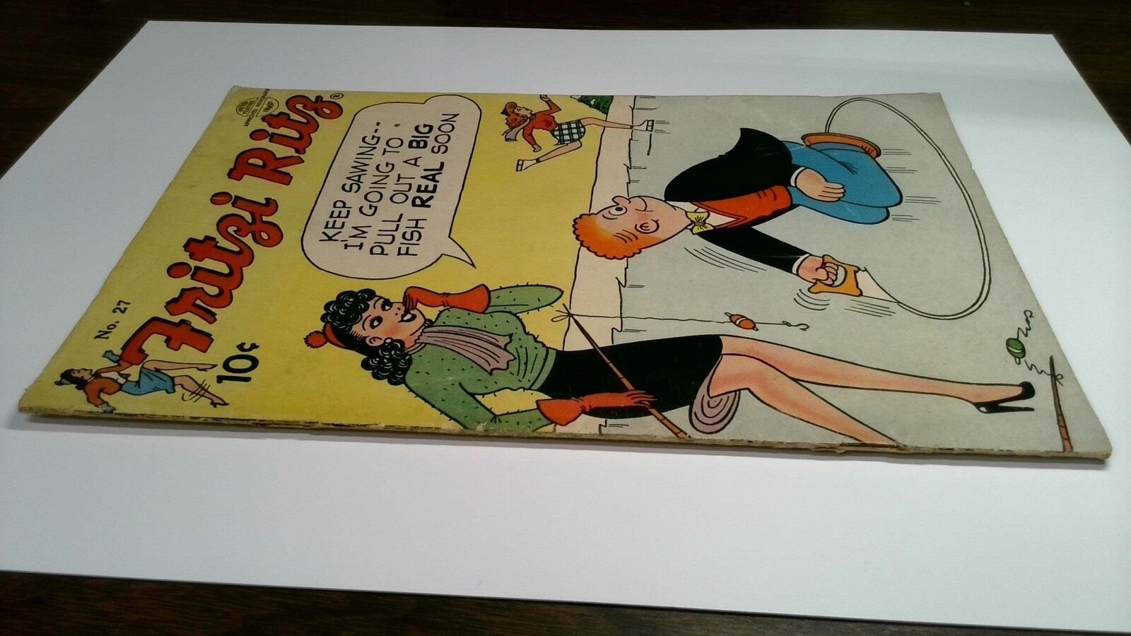 1953 FRITZI RITZ #27 -Good Girl Ice Fishing Skating Cover 3 pages EARLY ...