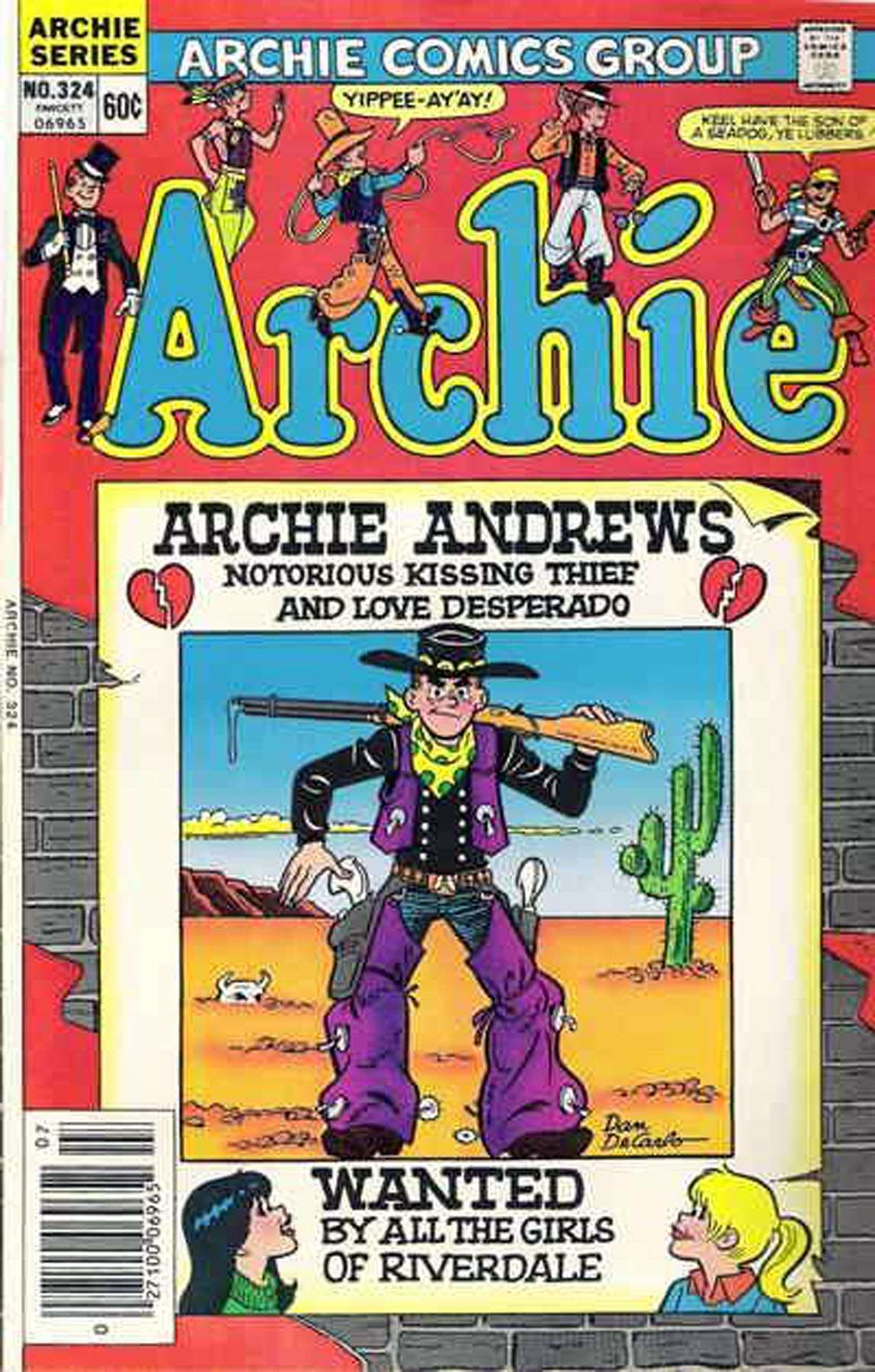 Archie #324 VG ; Archie | low grade comic July 1983 Wanted Poster Cover ...