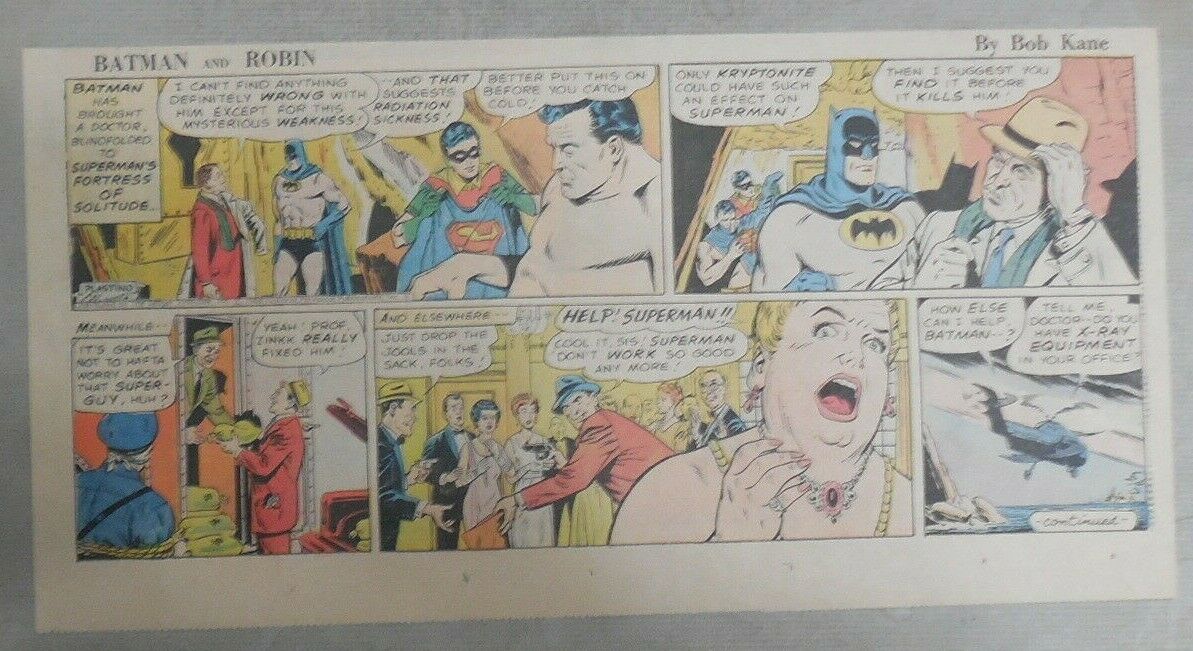 Batman Sunday by Bob Kane from 5/5/1968 Size: 7.5 x 15 inches | Comic ...