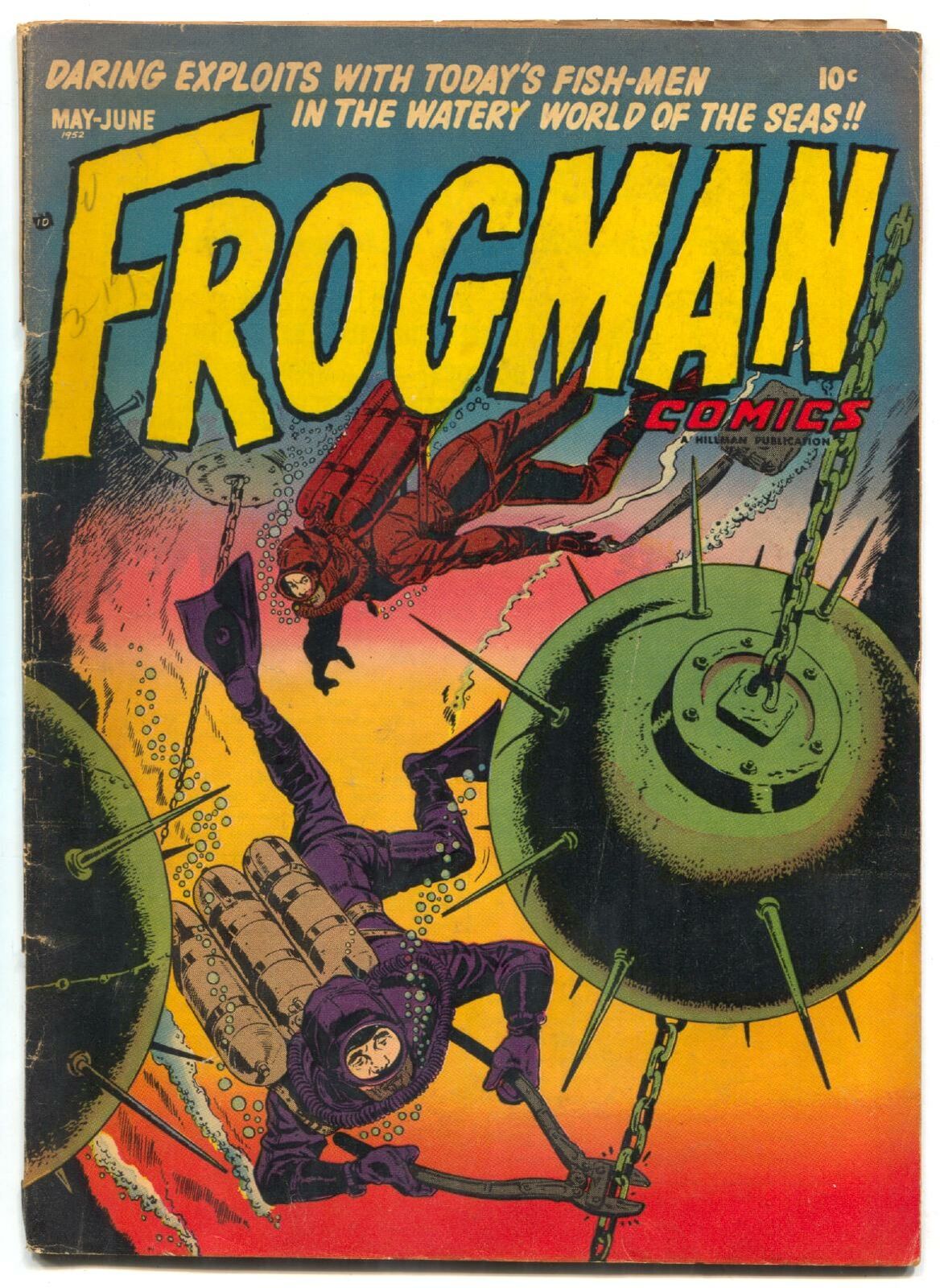 Frogman #2 1952- Golden Age War comic VG | Comic Books - Golden Age ...