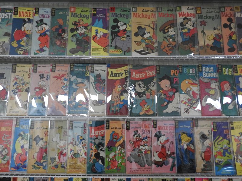 Huge Lot of 150+ Comics W/ Bugs Bunny, Mickey Mouse, Uncle Scrooge! Avg ...