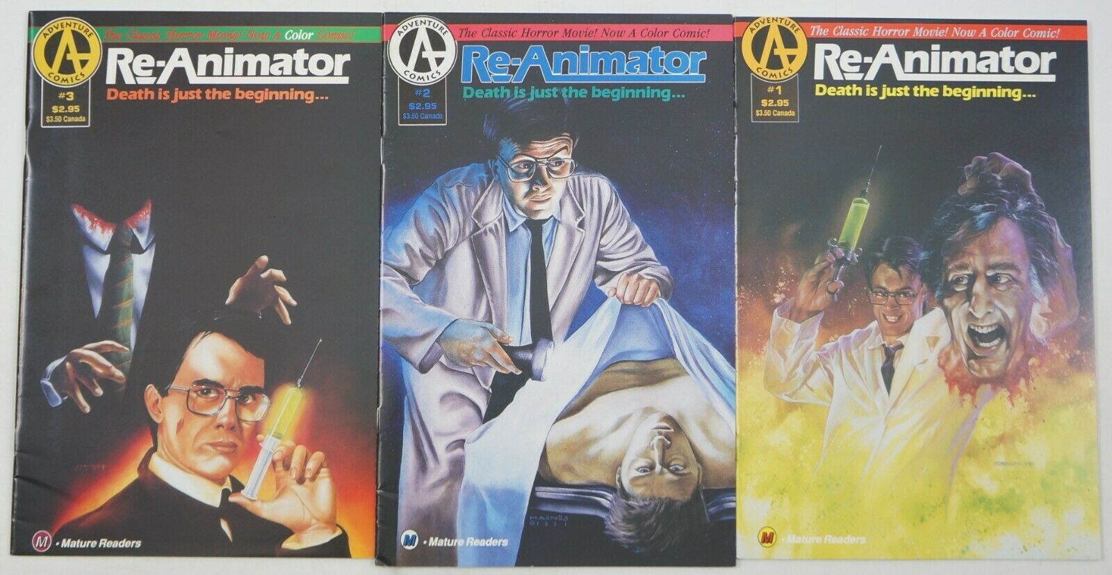 Re-Animator #1-3 FN complete series adapts the movie - h.p. lovecraft ...