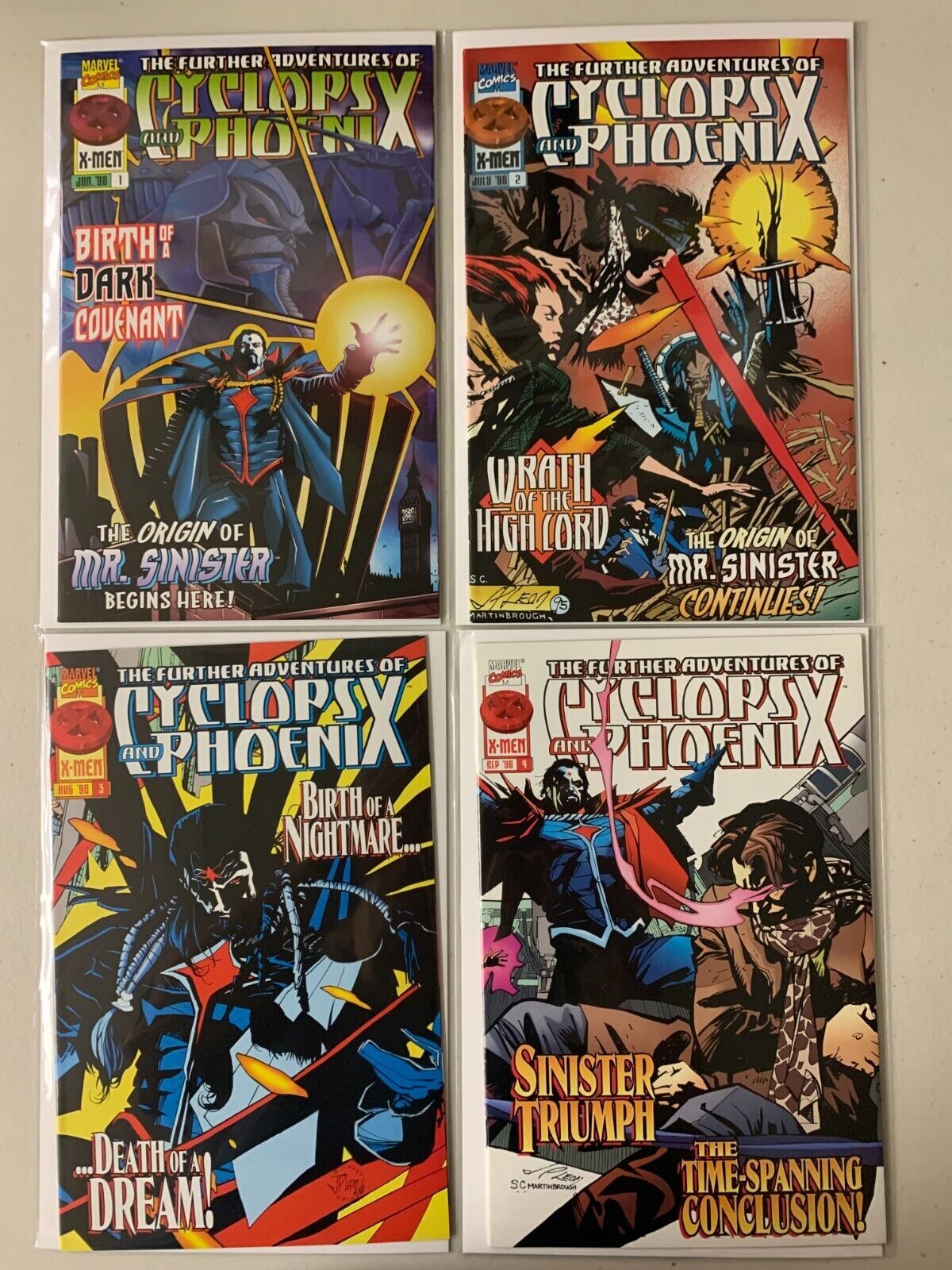 Cyclops and Phoenix Set#1-4 4 different books average 8.0 VF (1996 ...