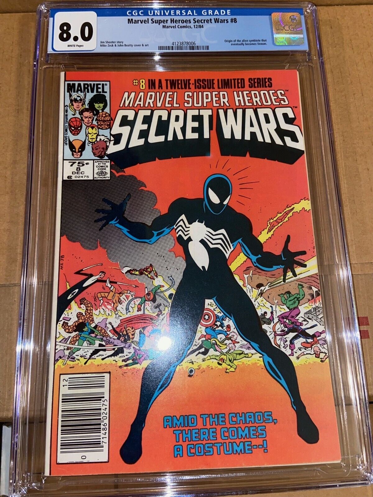 Marvel Super Heroes Secret Wars 8, Black Costume Origin, CGC 8.0 ...