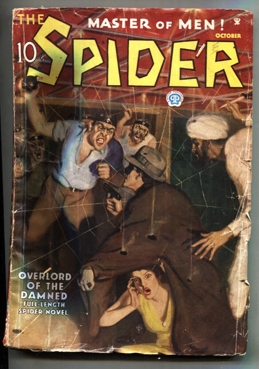 PULP: SPIDER Oct 1935 // WEIRD MENACE // JOHN HOWITT // Rare Pulp ...