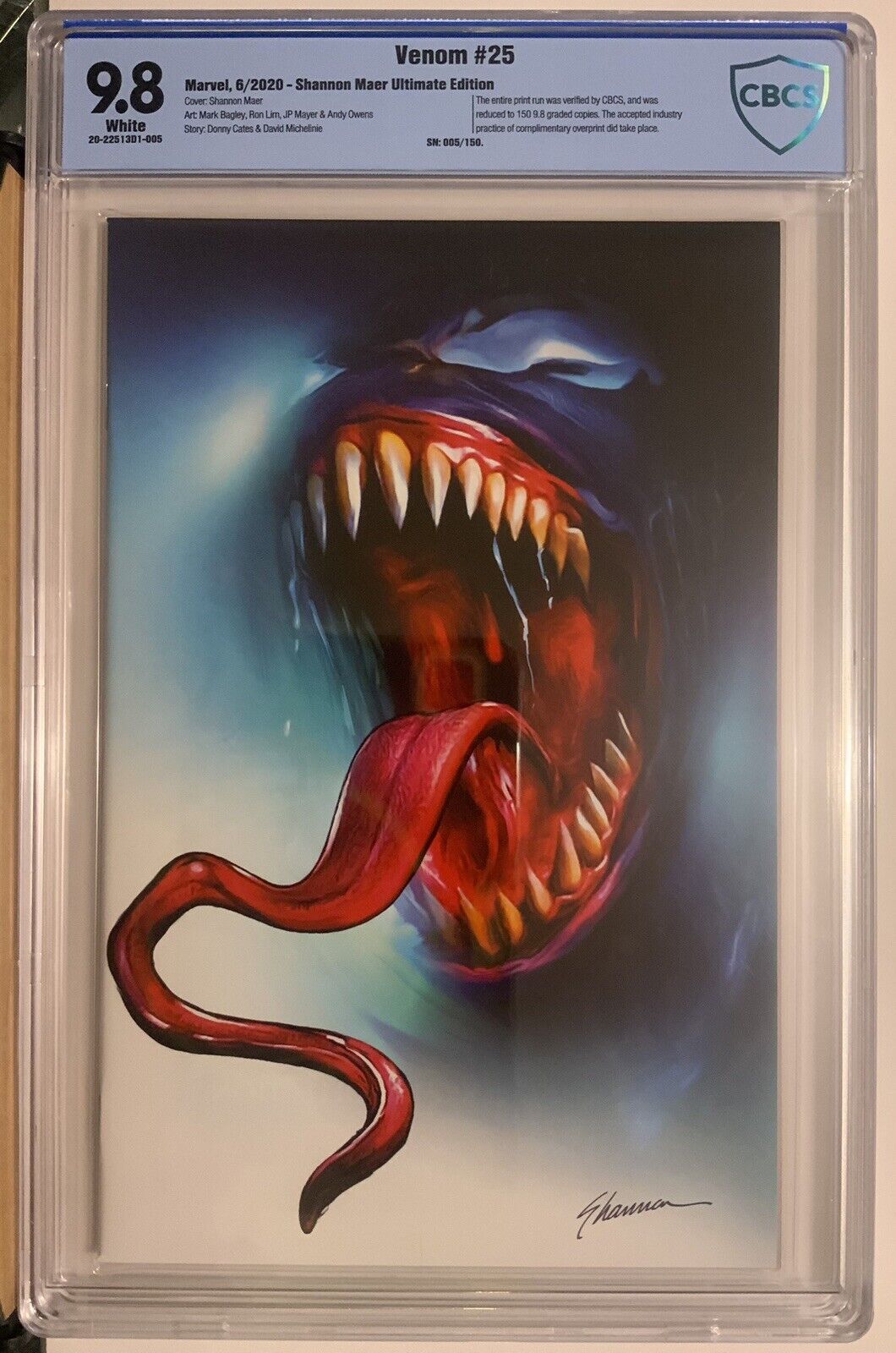 Venom #25 Shannon Maer Ultimate Edition CBCS 9.8 Limited # 005/150 ...