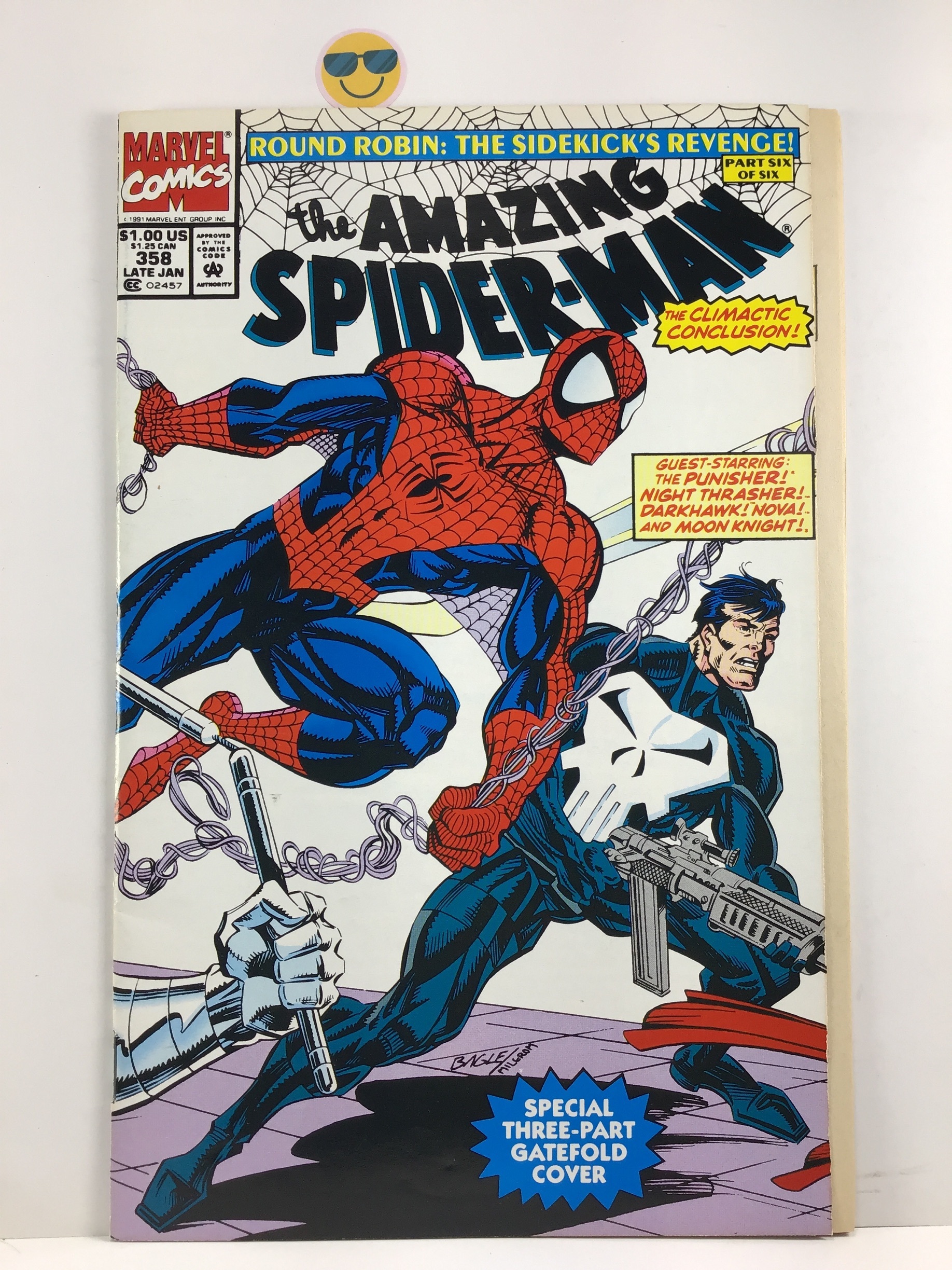 The Amazing Spider-Man #358 (1992)Punisher night thrasher dark hawk ...