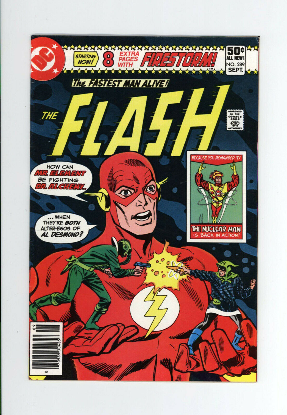 The Flash #289 VF+ MR. Element, DR. Alchemy, Firestorm: 1st Perez ART ...