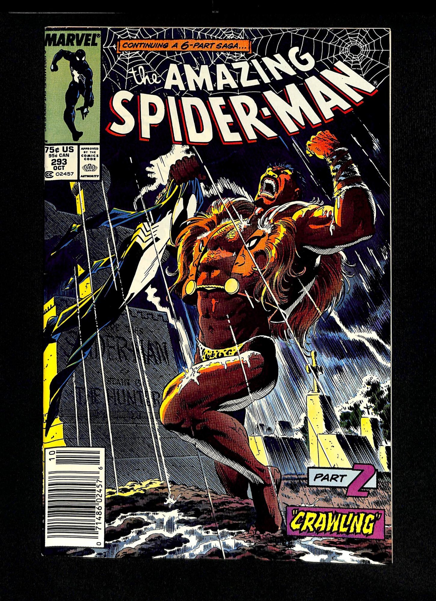 Amazing Spider-Man #293 Newsstand Variant Kraven's Last Hunt Part 2 ...