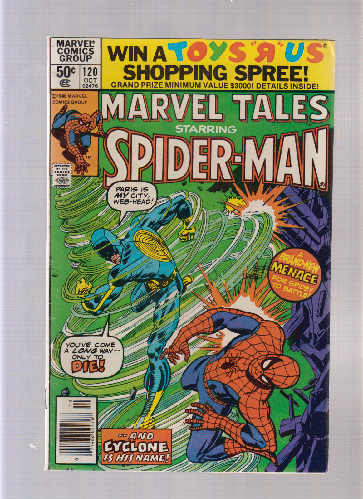 Marvel Tales Starring Spider Man #120 - Cyclone Is His Name! (6.0) 1980 ...