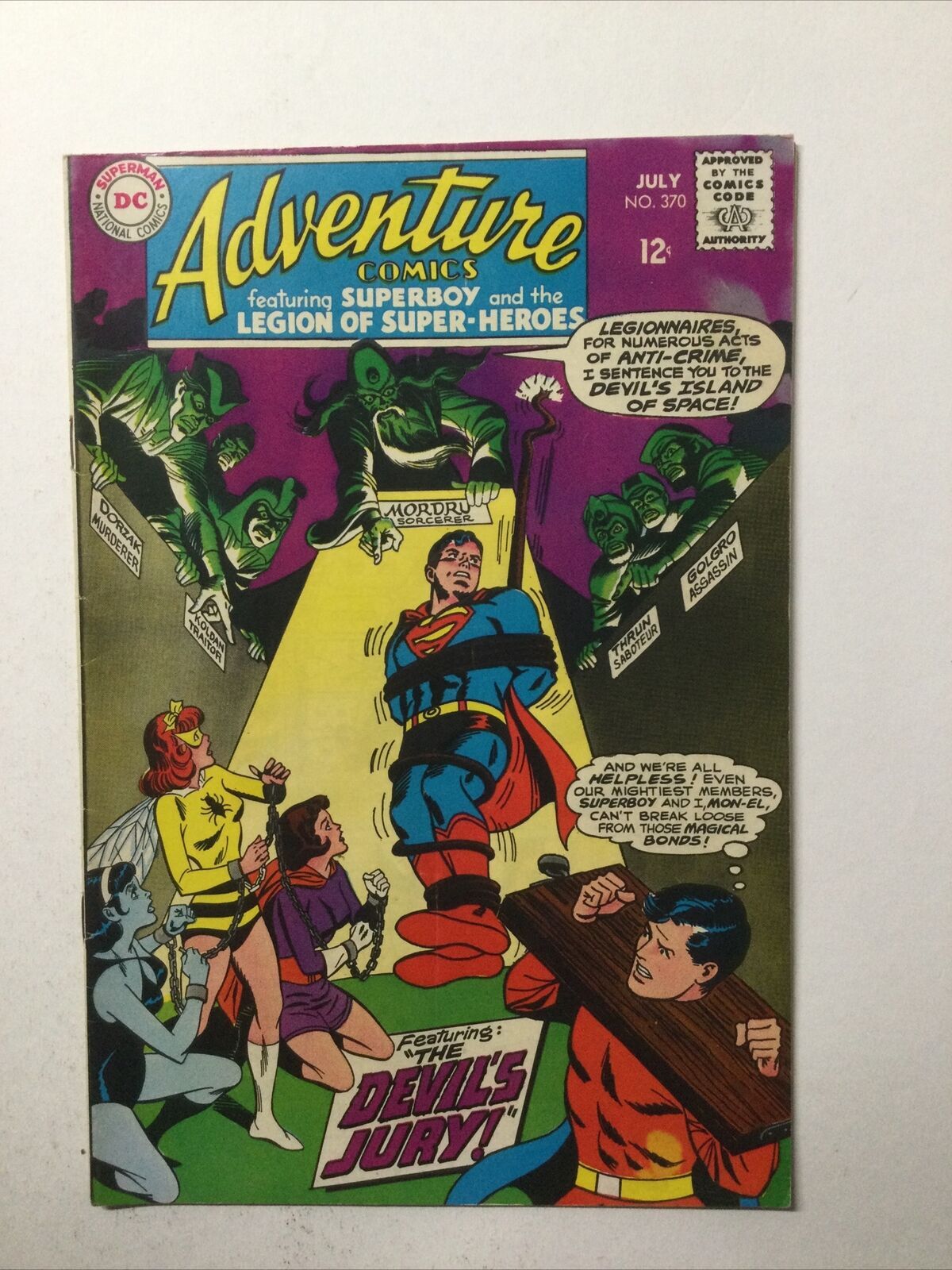 Adventure Comics 370 Fine Fn 6.0 Dc Comics | Comic Books - Silver Age ...