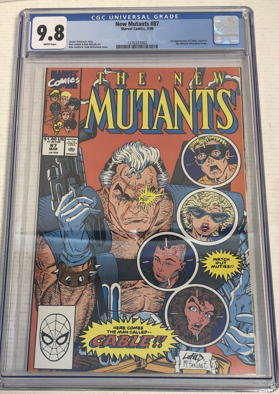 New Mutants (1990) # 87 (CGC 9.8) 1st App Cable & The Mutant Liberation ...