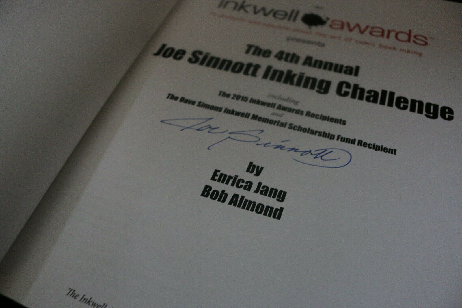 Heroes Con Inkwell Awards Book - Signed by Joe Sinnott, Bob Wiacek ...