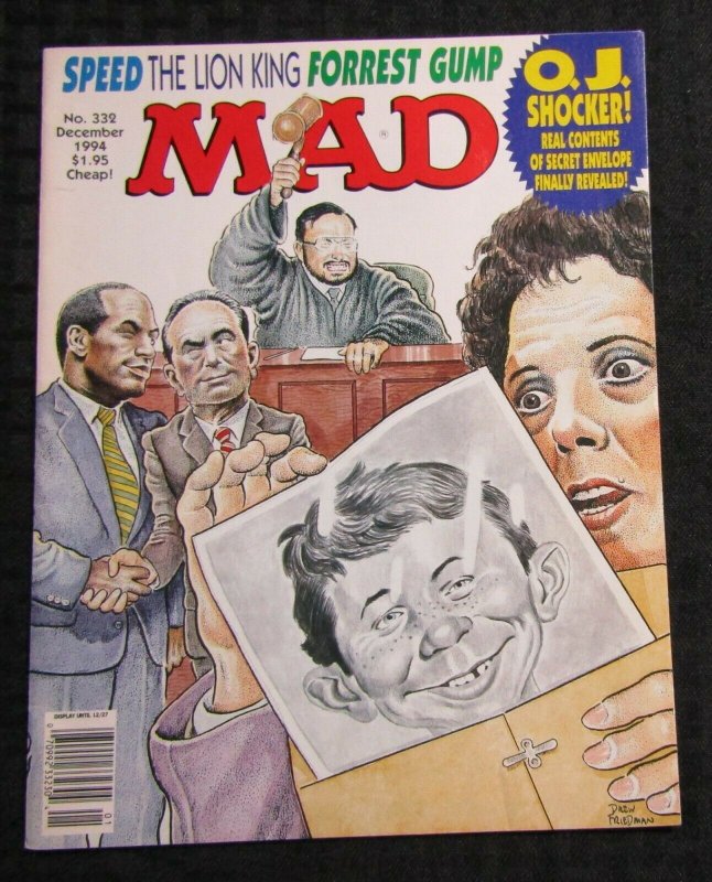 1994 MAD Magazine #332 FN- 5.5 Alfred E Neuman / OJ Simpson Trial ...